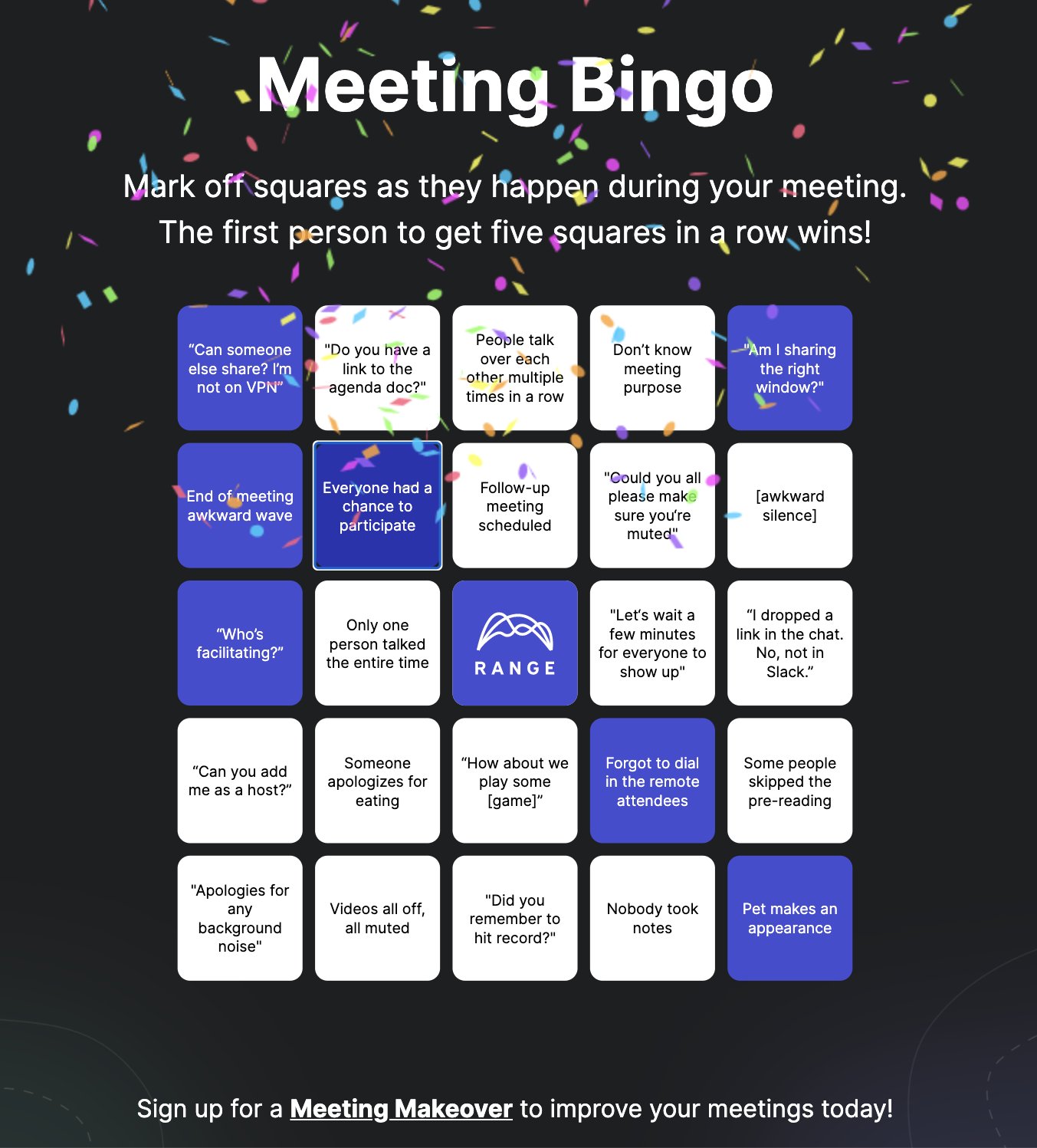Meeting Bingo